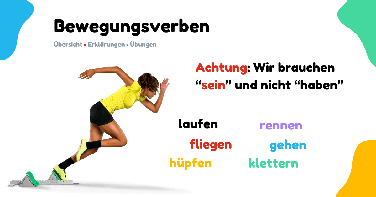 German Verbs of Motion & Perfect Tense with "sein" + Exercise